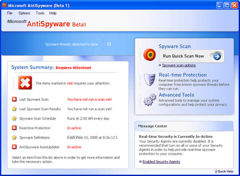 Microsoft Antispyware - Printer Friendly version